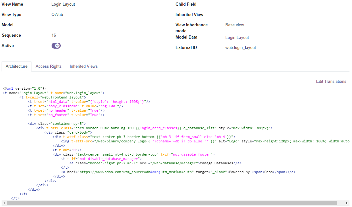 Odoo - Change Login Screen Appearance - Rob Fauls